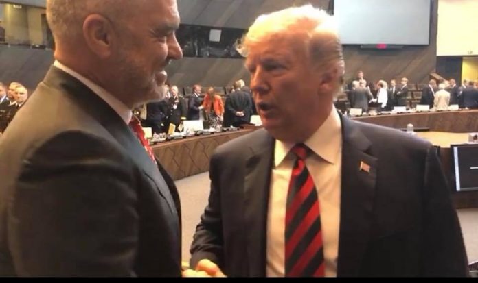 Samiti i NATO-s, Edi Rama takon Donald Trump Samiti i NATO-s, Edi Rama takon Donald Trump